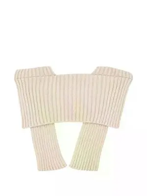 NICCOLO PASQUALETTI Ribbed Scarf - Neutrals