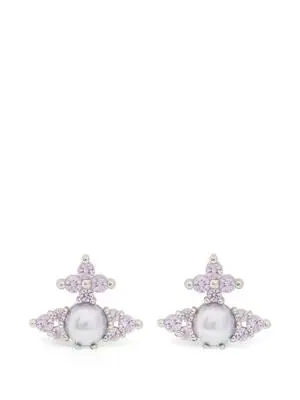 VIVIENNE WESTWOOD Feodora Orb Crystal-embellished Earrings - Silver