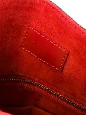LOUIS VUITTON Caissa Damier Leather Hobo Bag - Red