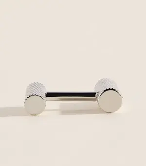 BABETTE WASSERMAN LONDON Rhodium-plated Thread Bar Cufflinks
