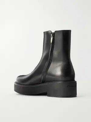 GIANVITO ROSSI Hiro Bootie Leather Ankle Boots