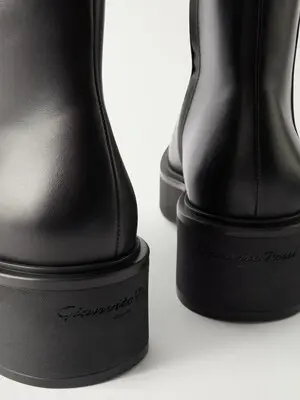 GIANVITO ROSSI Hiro Bootie Leather Ankle Boots