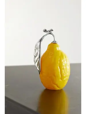 Buccellati Lemon Sterling And Glass Table Marker