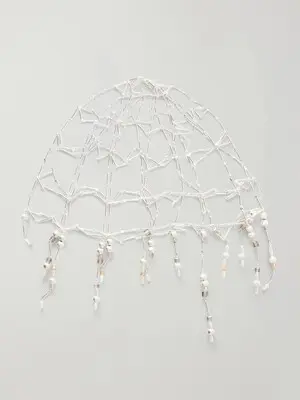 Rabanne Chainmail Beads-embellished Headpiece - Silver