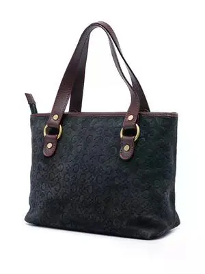 Celine 2000 C Macadam Suede Handbag