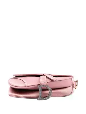 Dior 2020 Mini Satin Crystal Embellished Saddle Bag Handbag