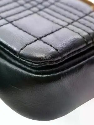 Burberry Micro Quilted Leather Lola Crossbody Bag - Black