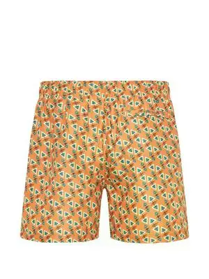 BENIBECA Tripuri Geometric-print Swim Shorts