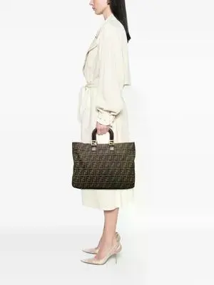 Fendi Zucca Canvas Twins Tote Bag