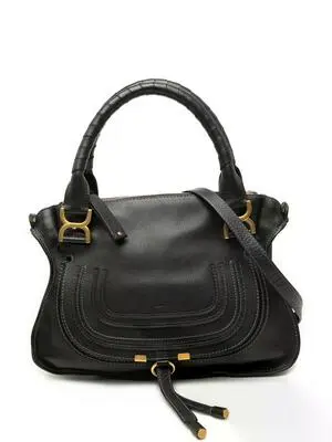 Chloé 2011 Medium Leather Marcie Satchel - Black