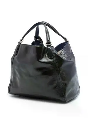 Gucci Patent Leather Soho Satchel With Tassel Detail - Blue