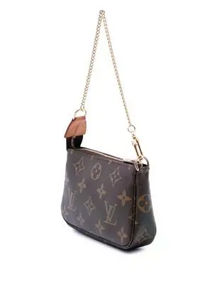 LOUIS VUITTON 2021 Monogram Mini Pochette Accessoires Handbag - Brown