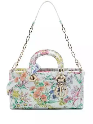 Dior 2025 Medium Calfskin Astral Flowers Lady D Joy Satchel - Multicolour