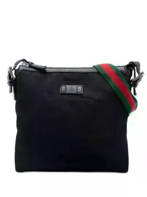 Gucci 2016-2026 Techno Canvas Web Messenger Bag Crossbody Bag - Black