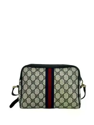 Gucci 1970-1990 Gg Supreme Interlocking G Web Crossbody Bag