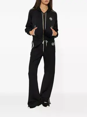 Michael Kors Logo-patch Side-stripe Track Pants - Black