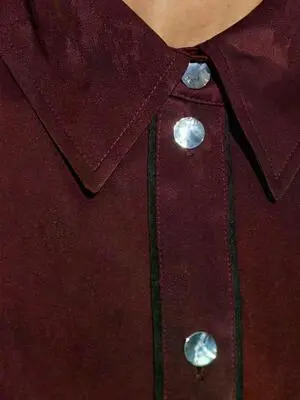 GANNI Floral Motif Tie-waist Shirt