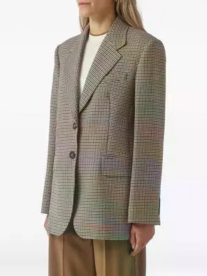 Max Mara Alice Houndstooth Blazer - Brown