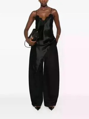 NISSA Lace-trim Asymmetric Top