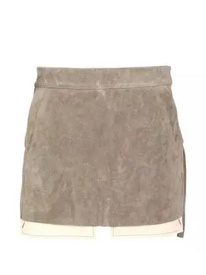 Rick Owens Fog Straight Mini Skirt - Grey