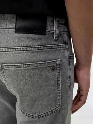 BOSS Faded-effect Straight-leg Jeans