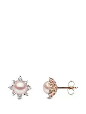 Yoko London Freshwater Pearl And Diamond Star Earrings