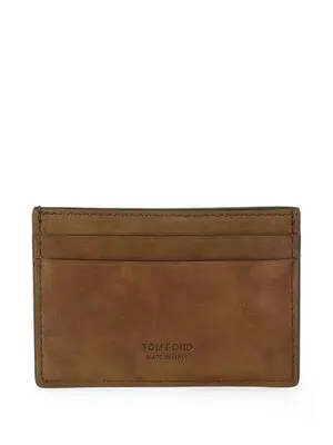 TOM FORD Logo-print Suede Cardholder