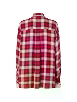 Pinko Oversized Shirt With Check Pattern