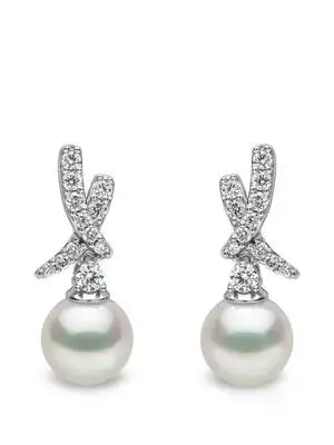 Yoko London Akoya Pearl And Diamond Drop Earrings