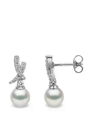 Yoko London Akoya Pearl And Diamond Drop Earrings