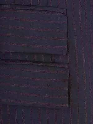 Elisabetta Franchi Pinstripe-pattern Logo-button Blazer
