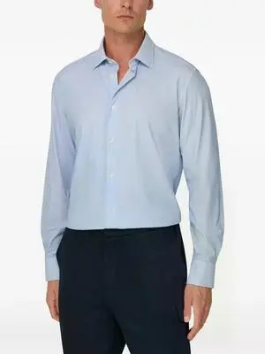 Boggi Milano Shirt Micro-patterned Stretch Nylon Slim-fit B Tech