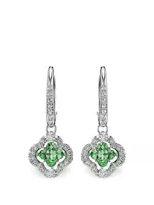 SWAROVSKI Clover-pendant Drop Earrings - Silver