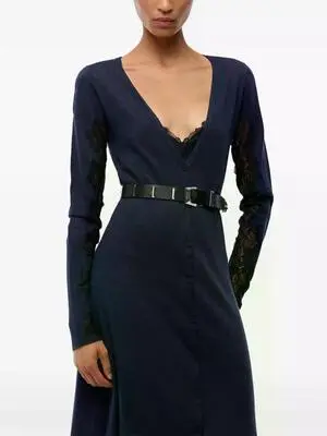 Pinko Lace-panelled Button-up Dress