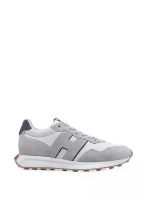 Hogan H601 Logo-patch Leather Sneakers - Grey