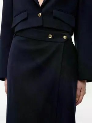 Pinko Wrap Front Button Detail Midi Skirt