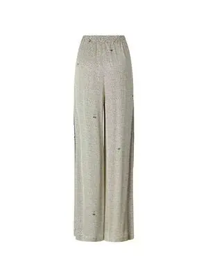 Pinko Polka-dot Drawstring Palazzo Pants - Neutrals