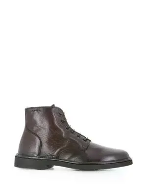 ALEXANDER HOTTO Lace-up Leather Ankle Boots - Brown