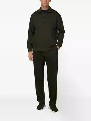 Boggi Milano Quarter-zip Sweatshirt In Wool Blend Wooltech