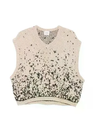 ALYSI Intarsia-knit Sleeveless Vest