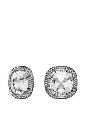 SWAROVSKI Cushion Cut Crystal Embellished Clip-on Earrings