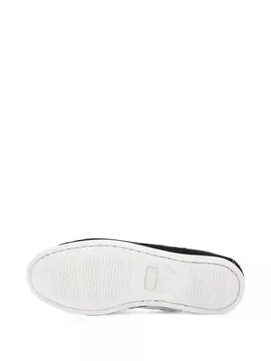 ATALANTA WELLER Contrast Stitch Suede Boat Shoes