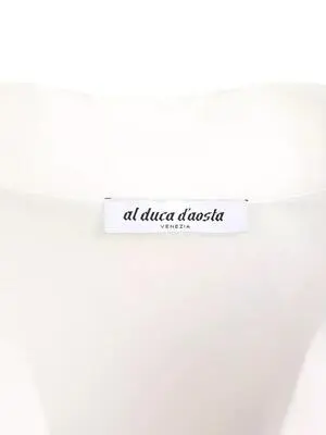 AL DUCA D’AOSTA 1902 Silk V-neck Blouse With Spread Collar