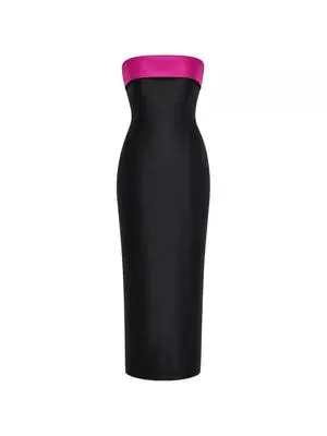 Badgley Mischka Strapless Bow-detailed Maxi Dress - Black