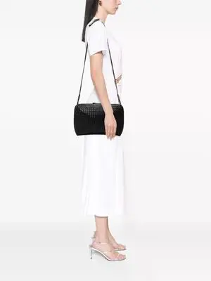 Bottega Veneta 2012-2026 Large Nappa Intrecciato Nodini Crossbody Bag - Black