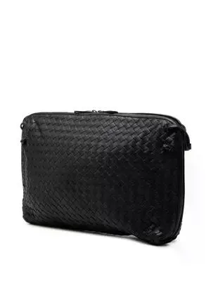 Bottega Veneta 2012-2026 Large Nappa Intrecciato Nodini Crossbody Bag - Black