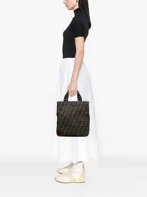 Fendi Zucca Canvas Shopping Tote Bag