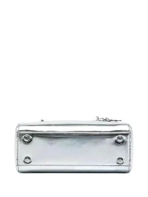Dior 2013 Mini Metallic Patent Lady Satchel - Silver