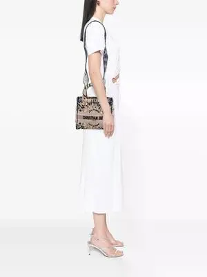 Dior 2020 Medium Embroidered Canvas Tie Dye Lady D Lite Satchel - Pink