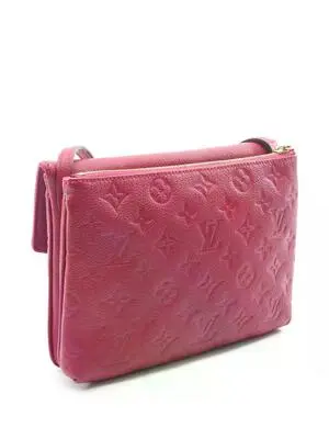 LOUIS VUITTON 2015 Monogram Empreinte Twice Crossbody Bag - Red